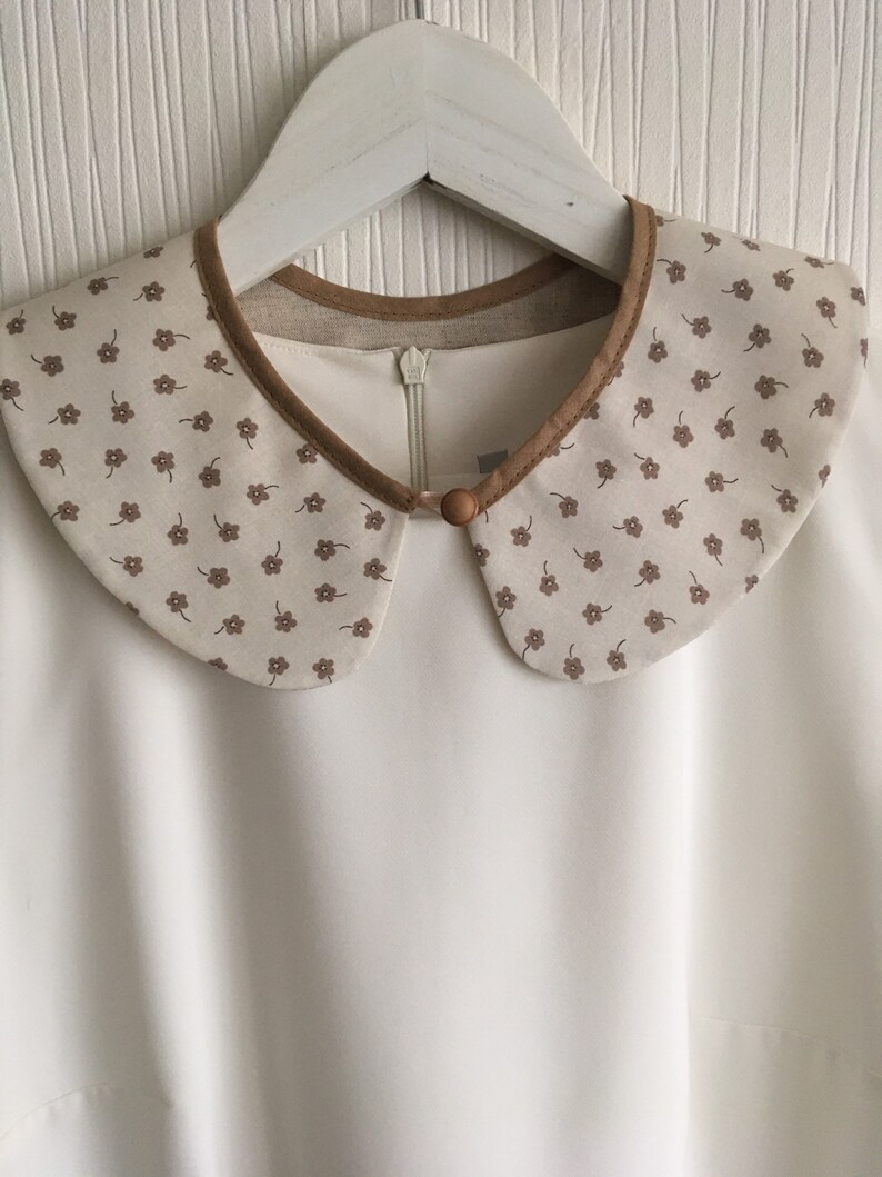 Detachable Peter Pan Collar, Linen Collar, Flower Collar, Round Flower ...