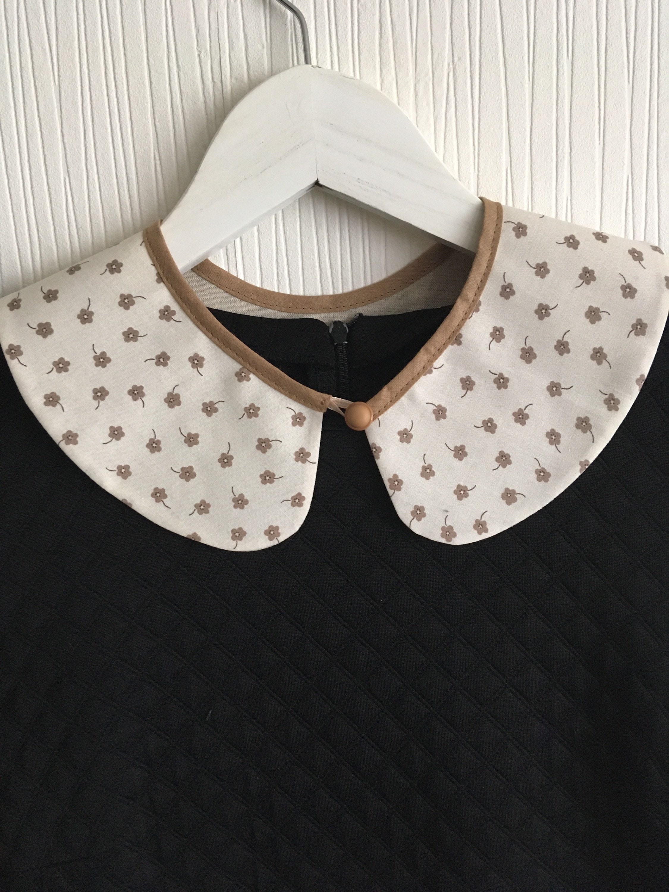 Detachable Peter Pan collar linen collar flower collar | Etsy