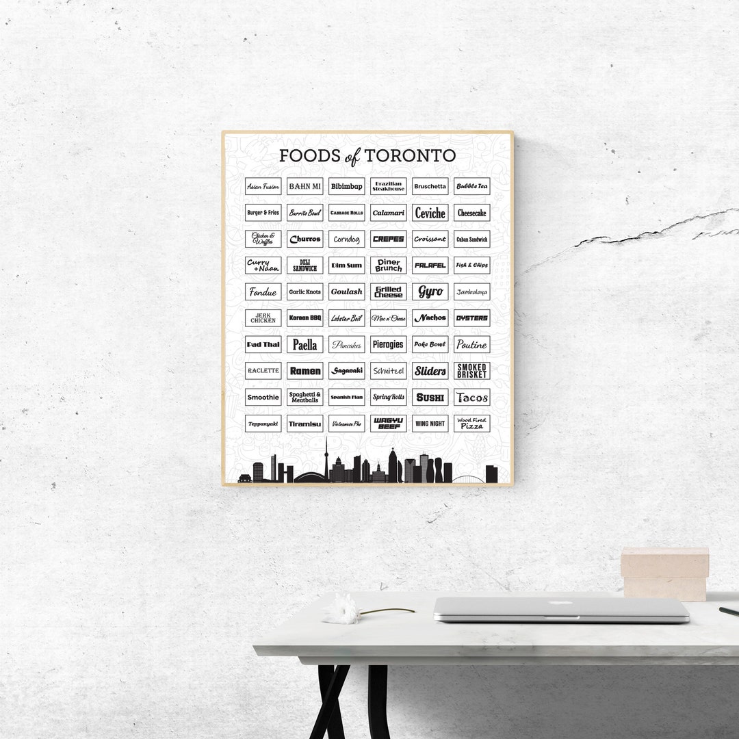 Colourme Foods of Toronto - Print and Colour Poster, Office Decor ...