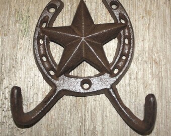 Horseshoe coat rack | Etsy