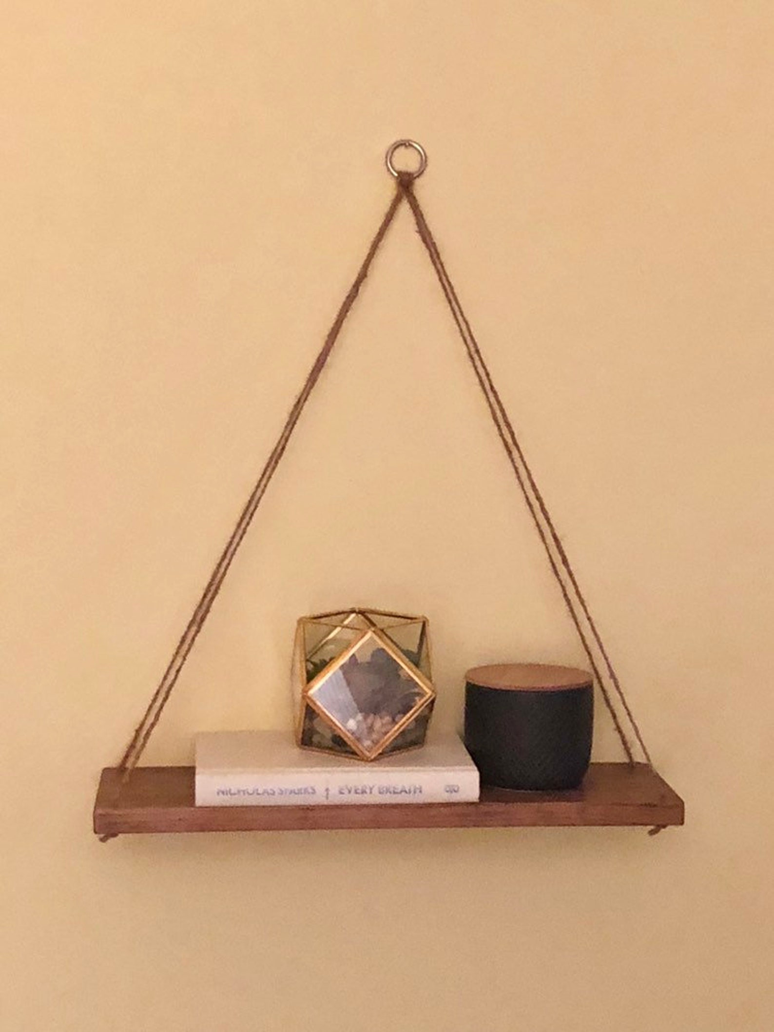 Hanging Shelf Set of 2 Swing Shelf Floating Shelf Wooden - Etsy
