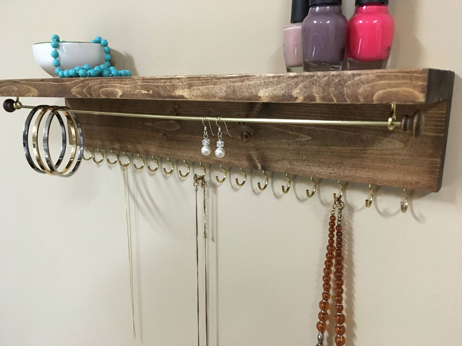 Jewelry Organizer Jewelry Shelf Jewelry Display Wall Jewelry Holder ...