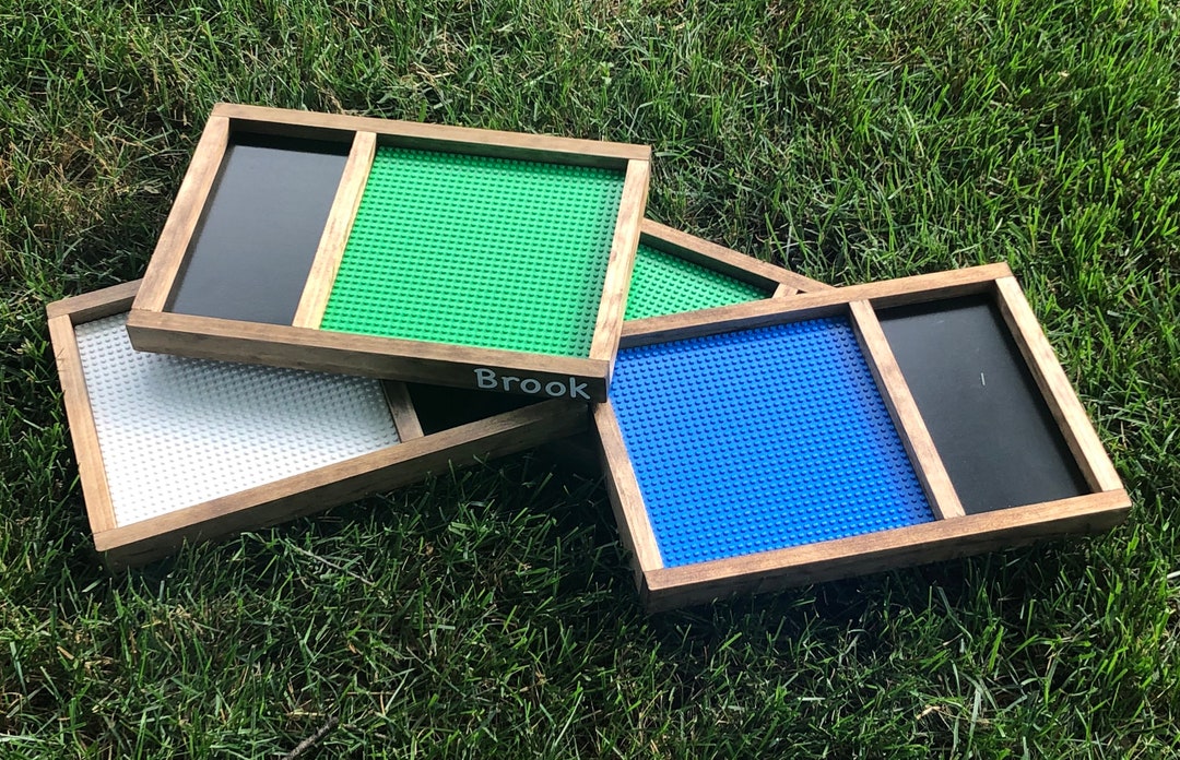 Personalized Building Blocks Tray With Side Compartment and Dry Erase ...