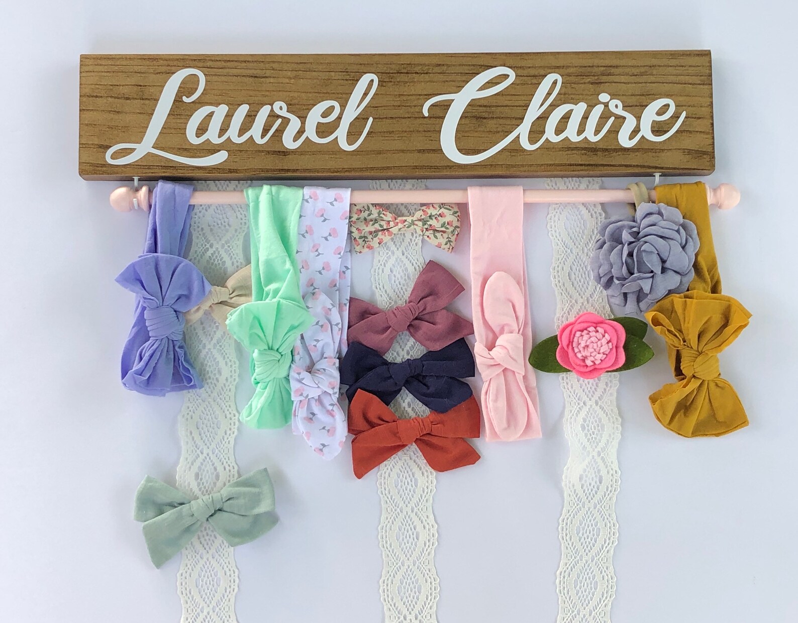 Custom Headband & Bow Hanger Personalized Headband Holder | Etsy
