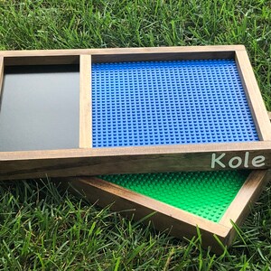 Personalized Building Blocks Tray With Side Compartment and Dry Erase ...