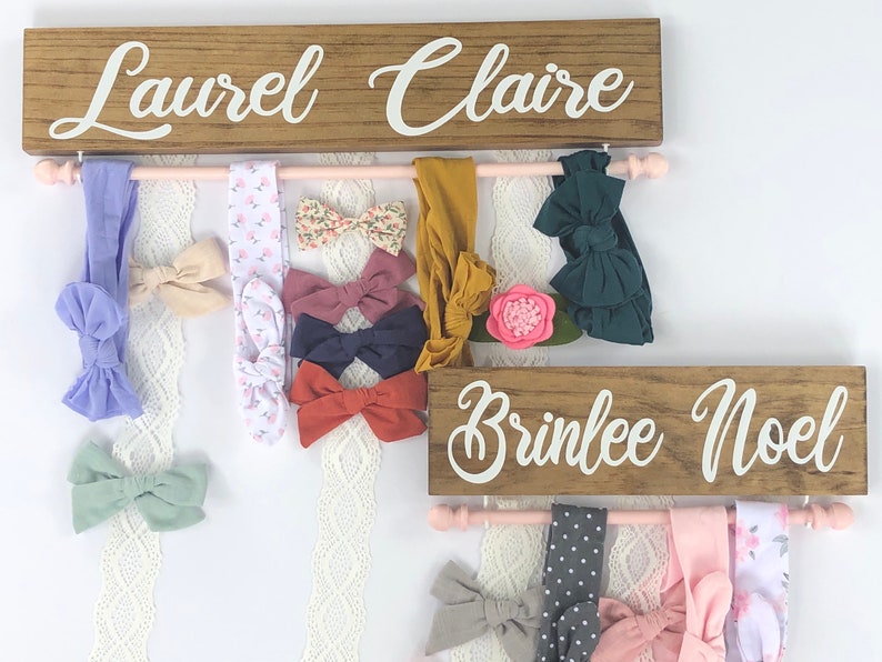 Custom Headband & Bow Hanger Personalized Headband Holder | Etsy