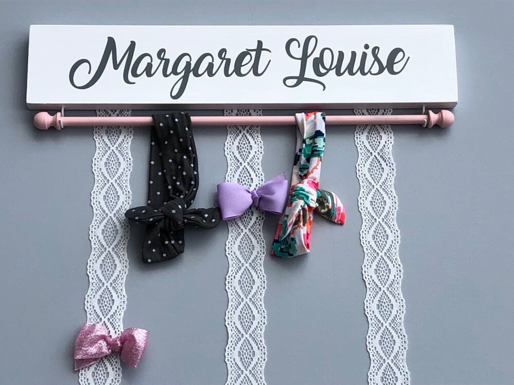 Custom Headband & Bow Hanger Personalized Headband Holder | Etsy
