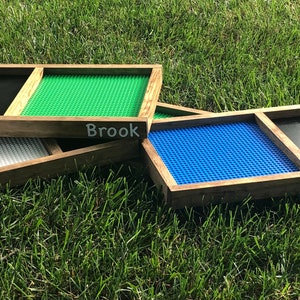 Personalized Building Blocks Tray With Side Compartment and Dry Erase ...