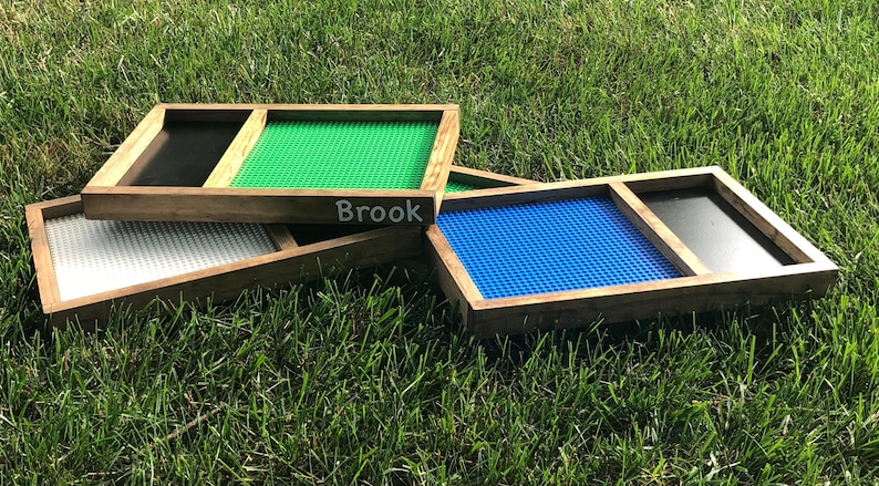 Personalized Building Blocks Tray With Side Compartment and Dry Erase ...