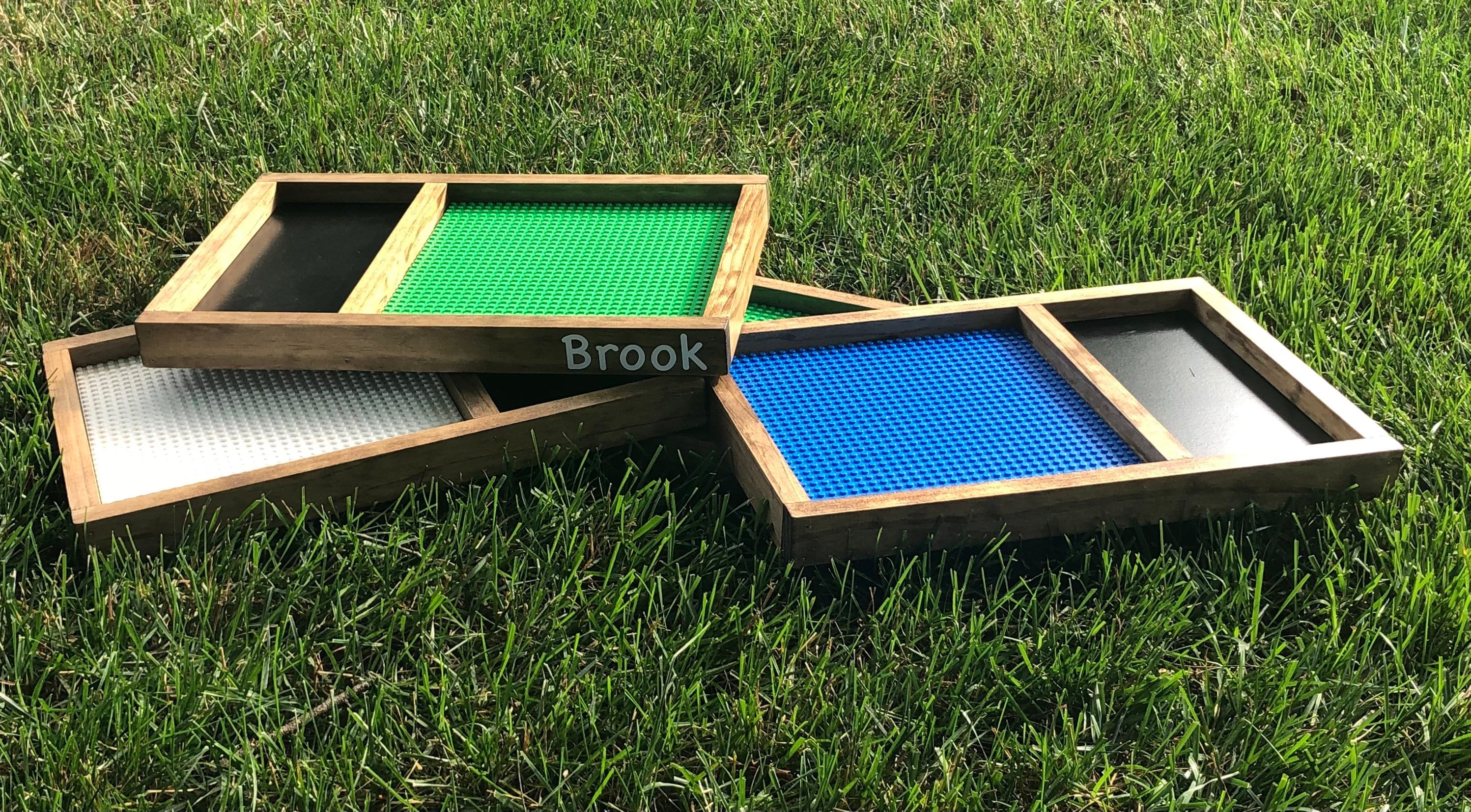 Personalized Building Blocks Tray With Side Compartment and Dry Erase ...