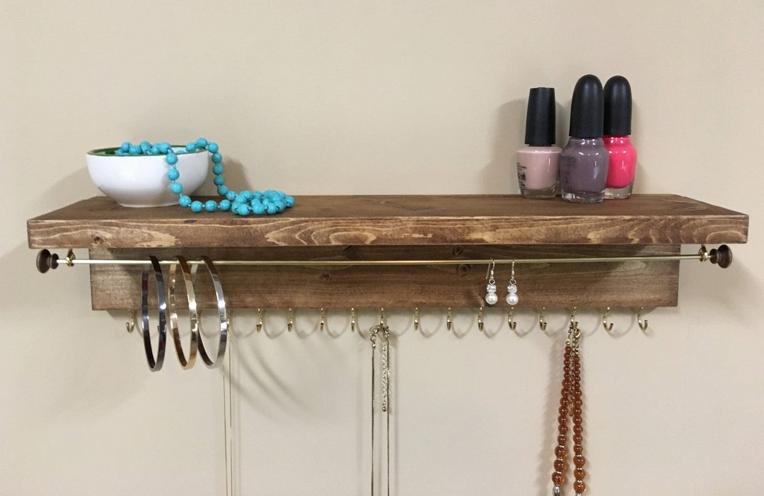 Jewelry Organizer - Jewelry Shelf - Jewelry Display - - Wall Jewelry ...