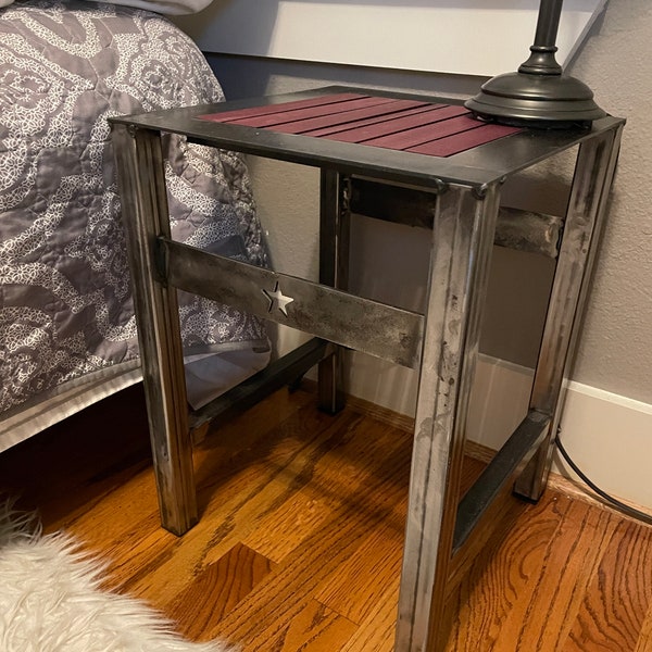 Steel End Table - Etsy