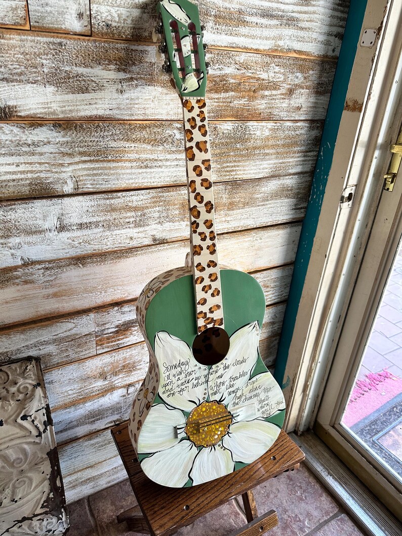 Daisy Leopard Guitar - Etsy