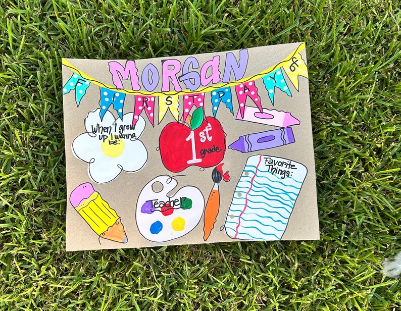 Back to School, First Day Of, Handheld Banners - Etsy