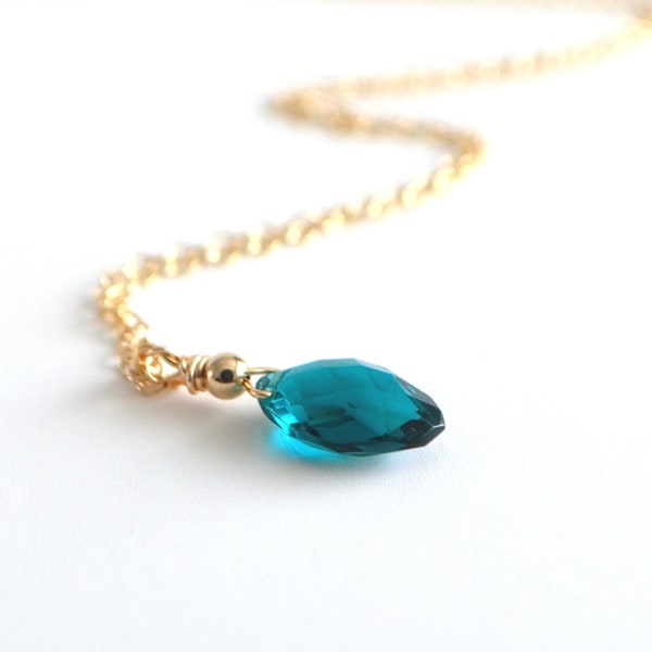 Teal Blue Necklace - Etsy