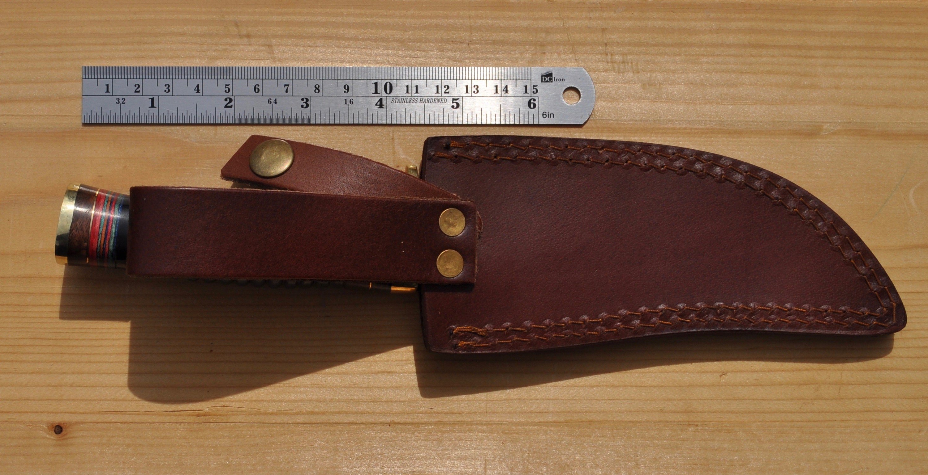 DAMASCUS STEEL 10 Inch Hunting KNIFE With a Machine Turned | Etsy