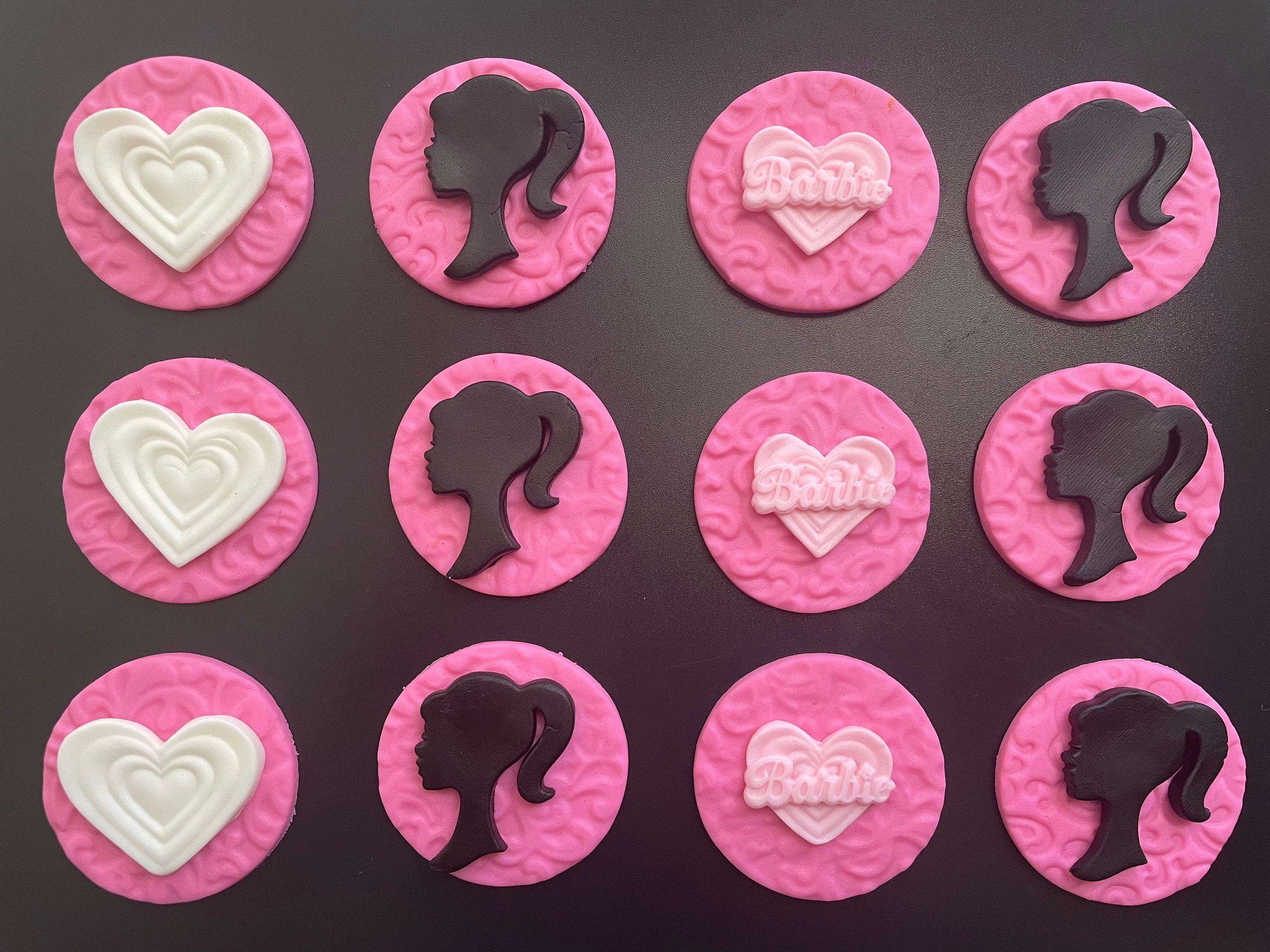 Barbie Cupcake Fondant Edible Topper 12pcs - Etsy