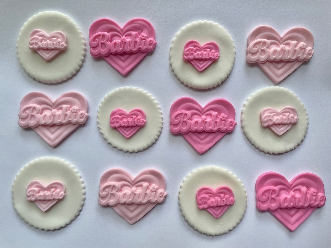 Barbie Fondant Toppers Edible Cupcake and Cookie 12pcs - Etsy