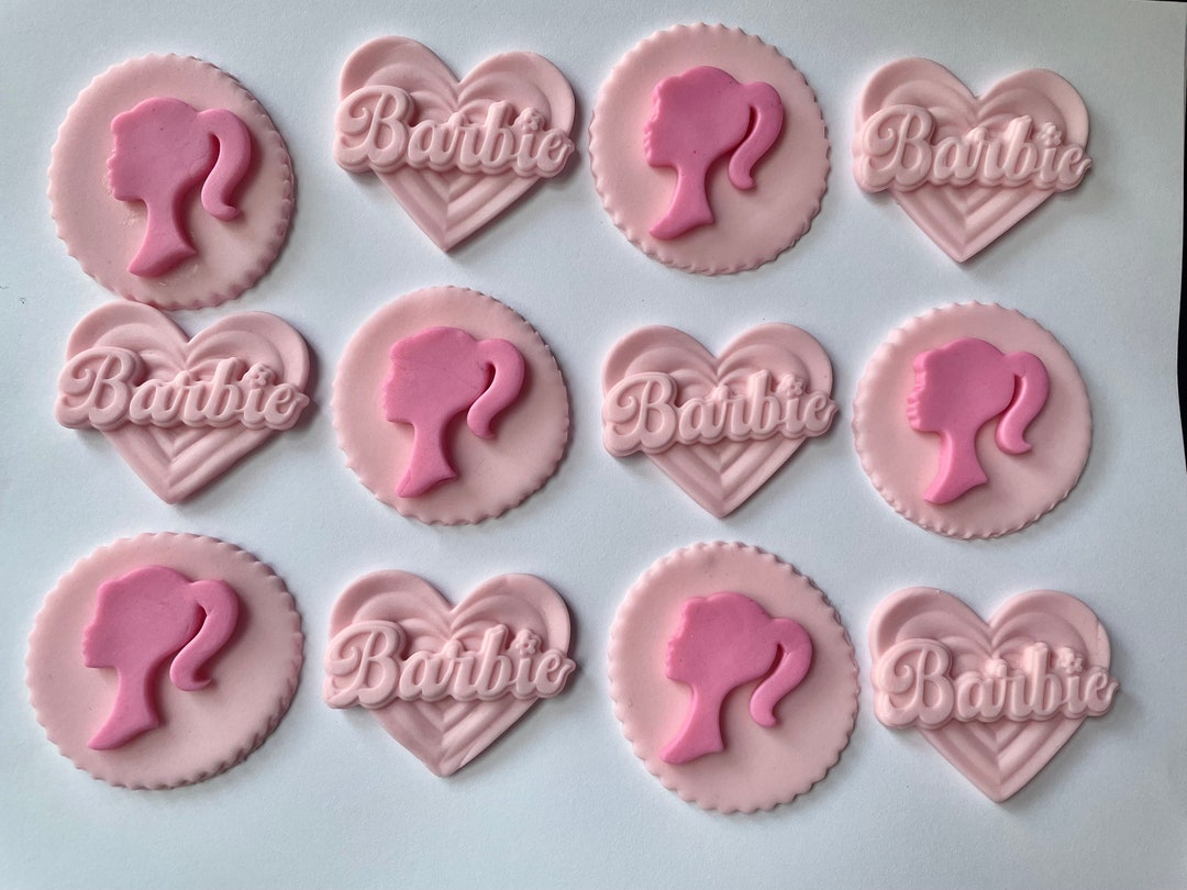 Barbie Fondant Toppers Edible Cupcake and Cookie 12pcs - Etsy