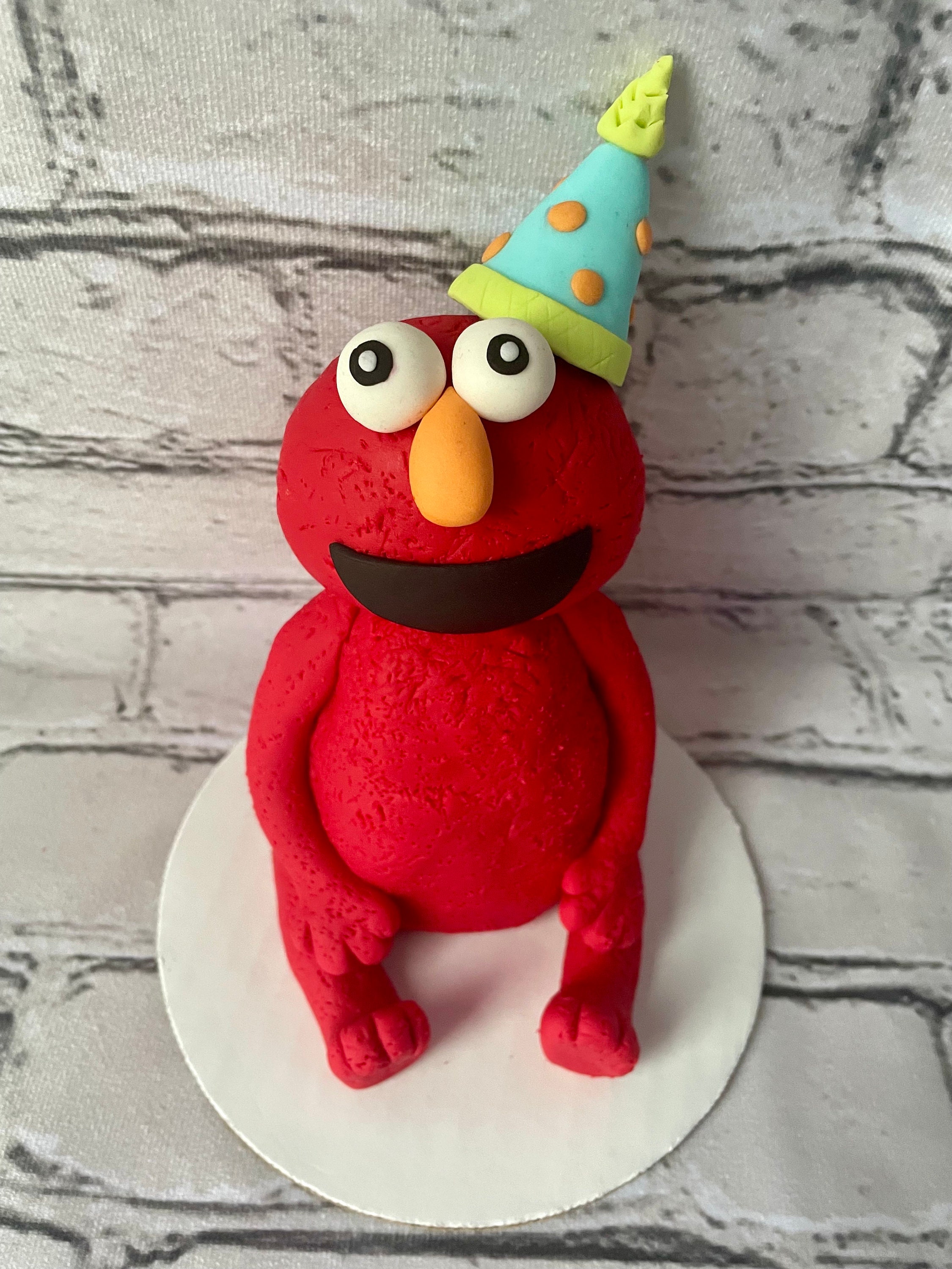 Elmo Fondant Cake Topper - Etsy