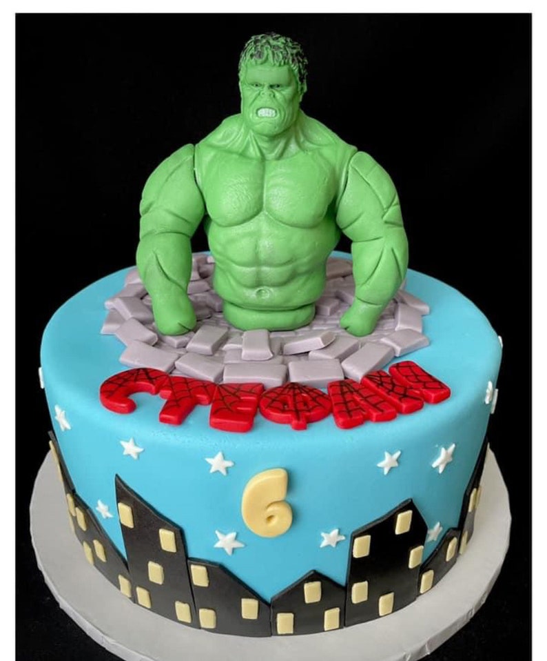 Hulk Edible Fondant Cake Toper Cake Decoration - Etsy