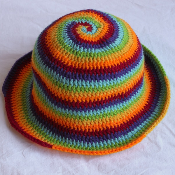 Crochet Spiral Bucket Hat - Etsy