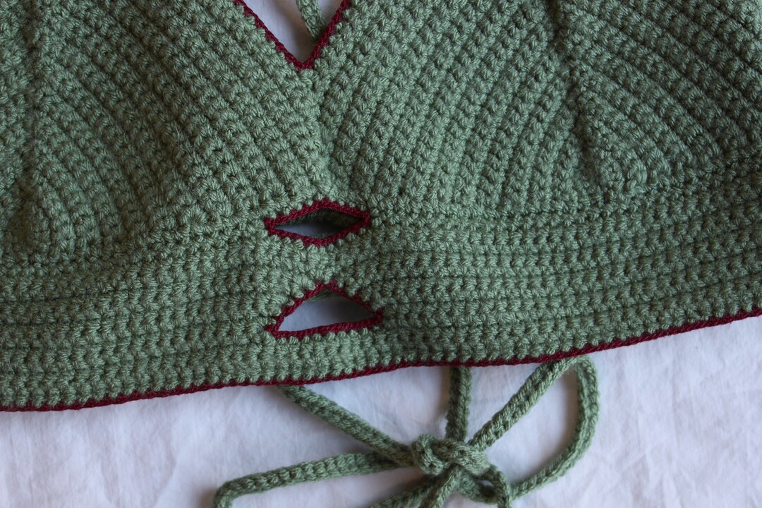 Sage Crochet Diamond Bralette - Etsy