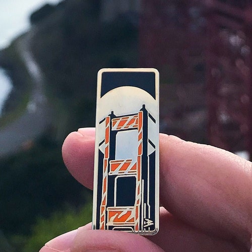 Golden Gate Bridge Enamel Pin/sticker SF - Etsy