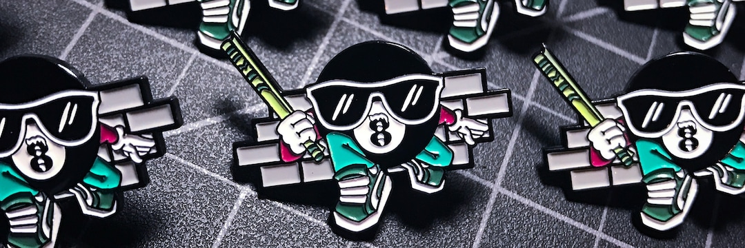 8 Ball Enamel Pin - Etsy