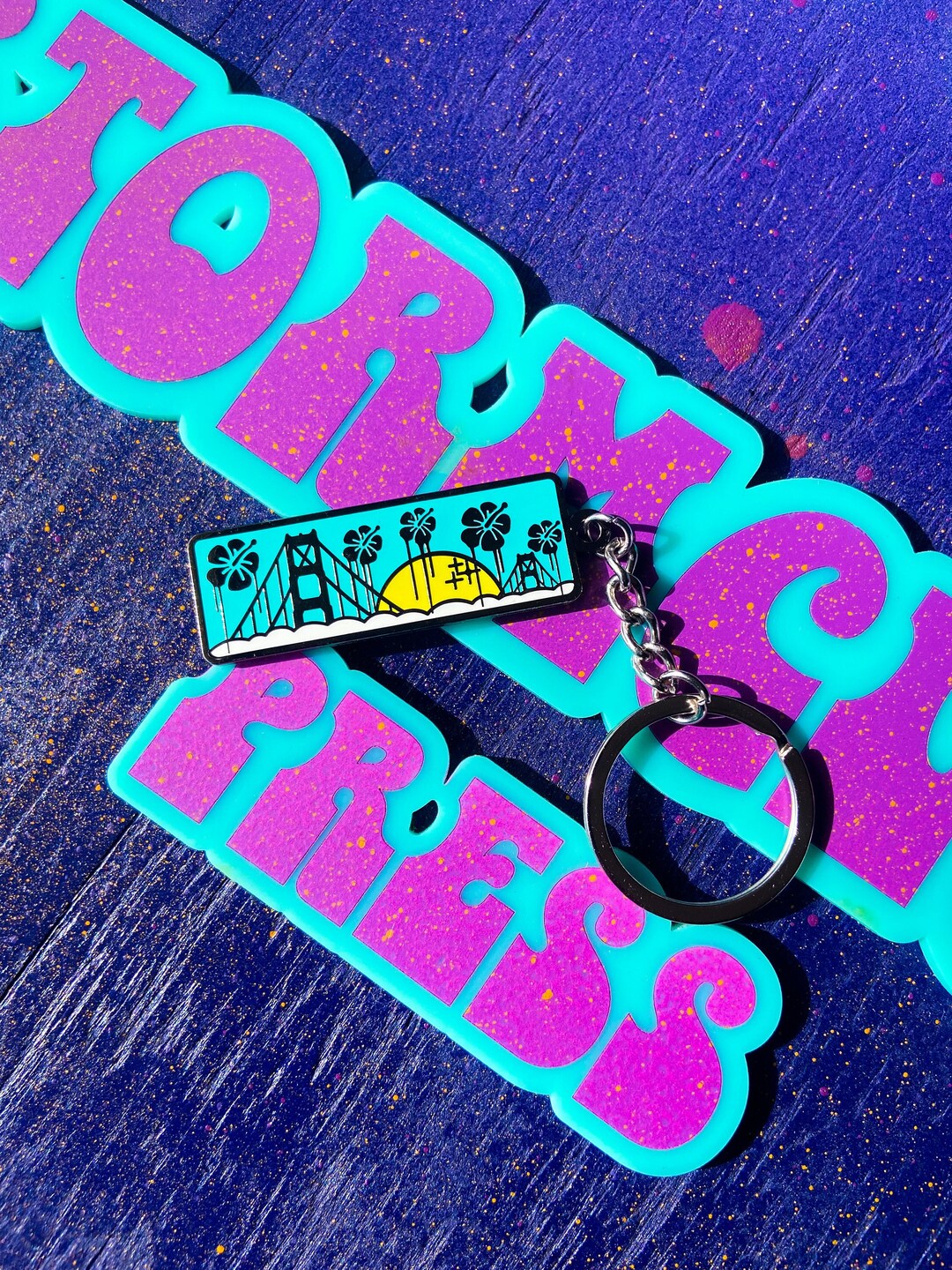 Golden Gate Bridge Aloha Enamel Pin // Keychain - Etsy