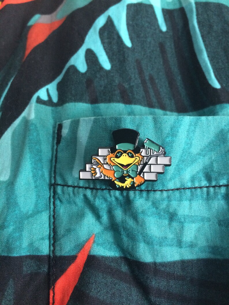 Grey Bricks enamel pin | Etsy