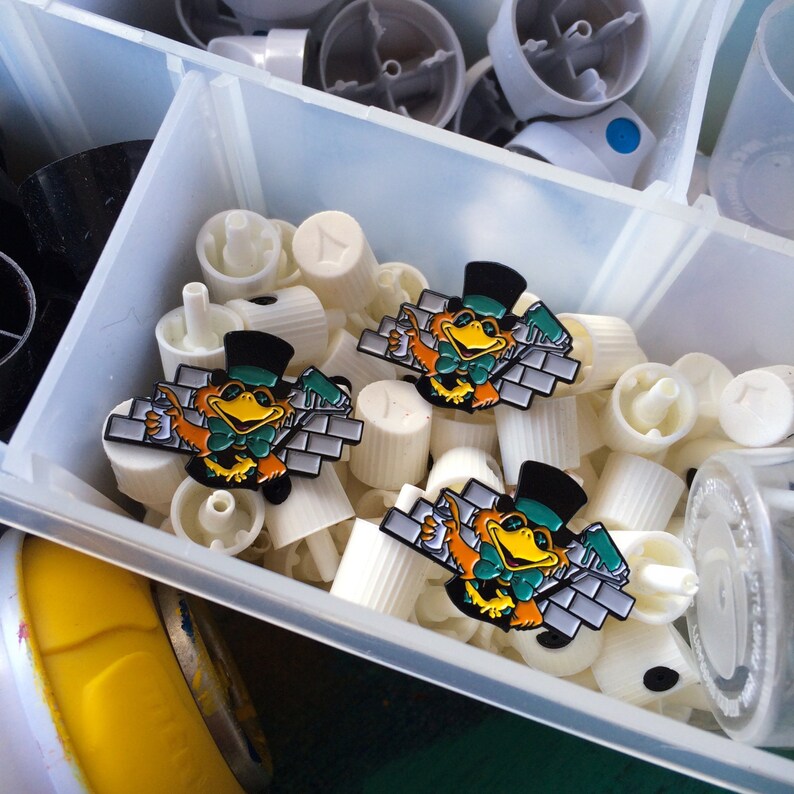 Grey Bricks enamel pin | Etsy