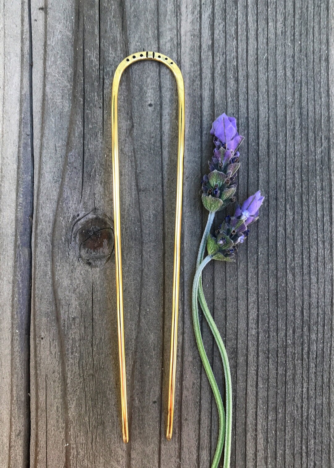 Hair Pin - 6 Inch Hair Pin for Thick Hair, Handmade Brass Hair Pin for ...