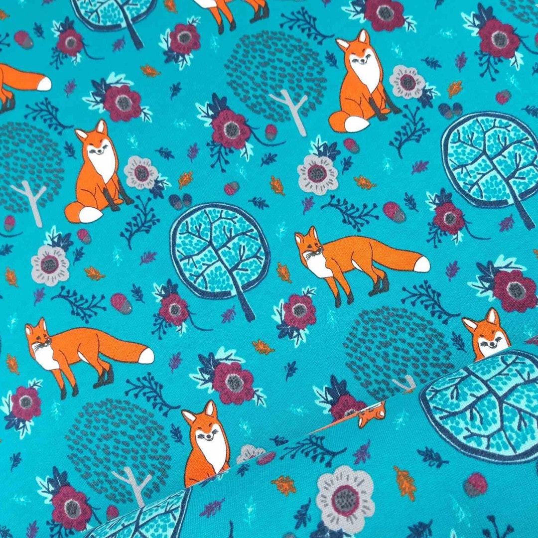 Roughened Sweat Fox 18.90eur/meter, Winter Sweat Turquoise, Fabric ...