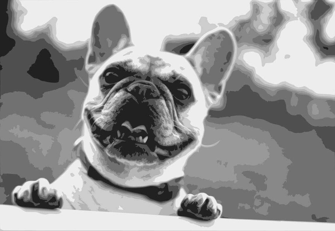 French Bulldog Frenchie Layered Papercut Template Dog - Etsy