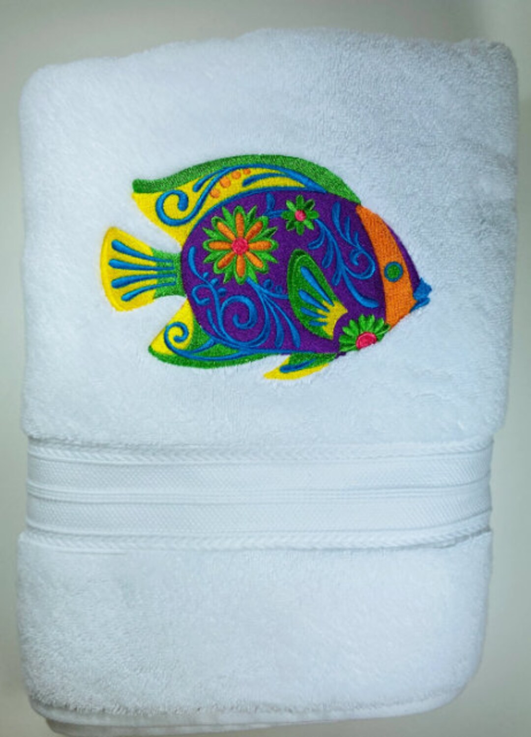 Caribbean Fish Bath Towel - Etsy