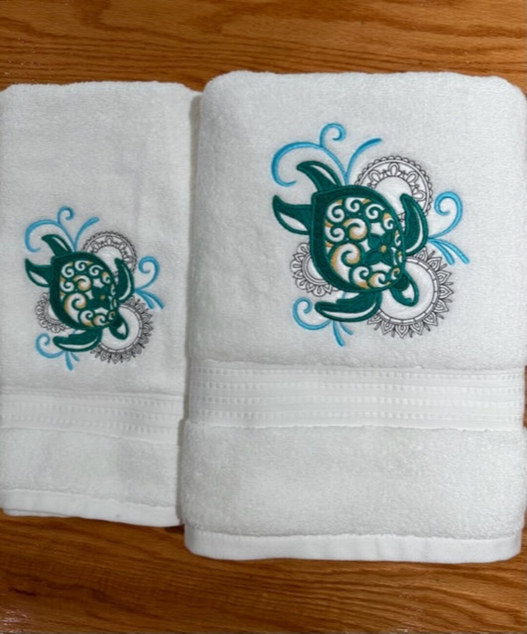Sea Turtle Bath Towel Set - Etsy