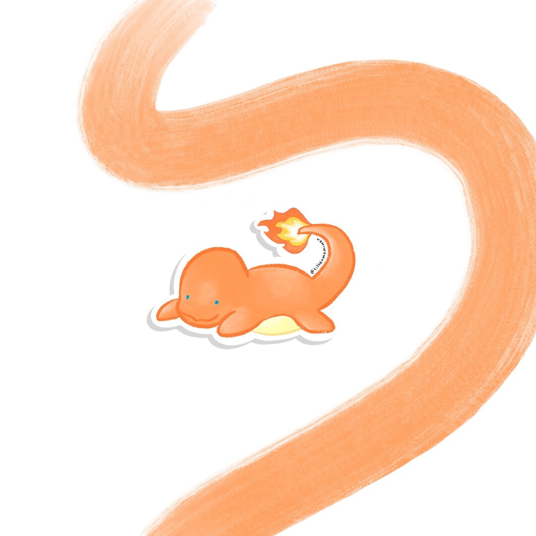 Chunky Pokémon Charmander Sticker - Etsy