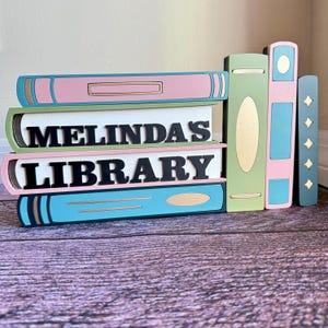 Personalized Library Name Sign - Custom Library Sign - Book Nook Corner ...