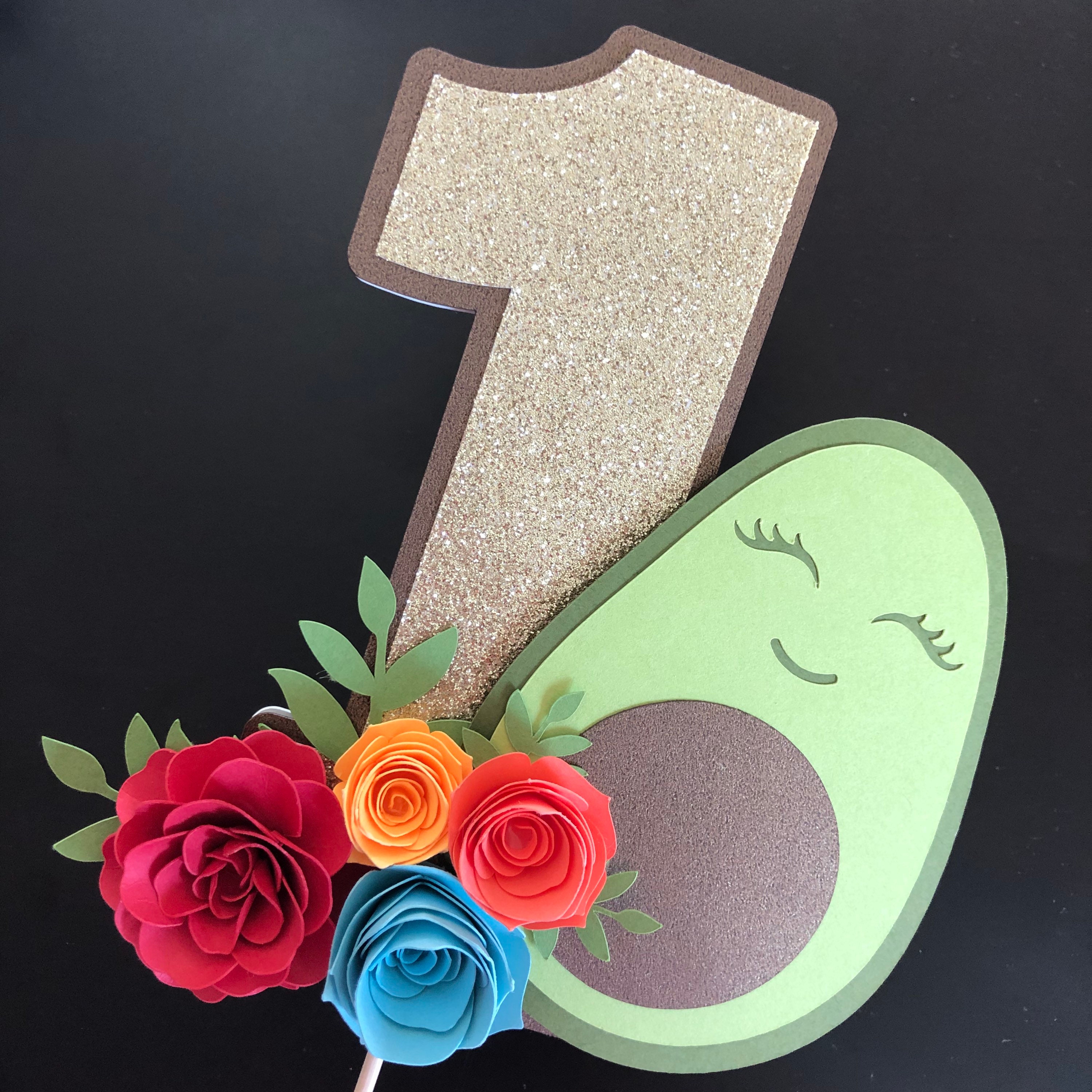 Avocado First Birthday Cake Topper - Etsy