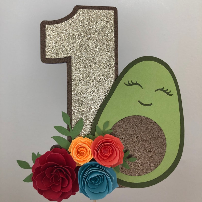 Avocado First Birthday Cake Topper - Etsy