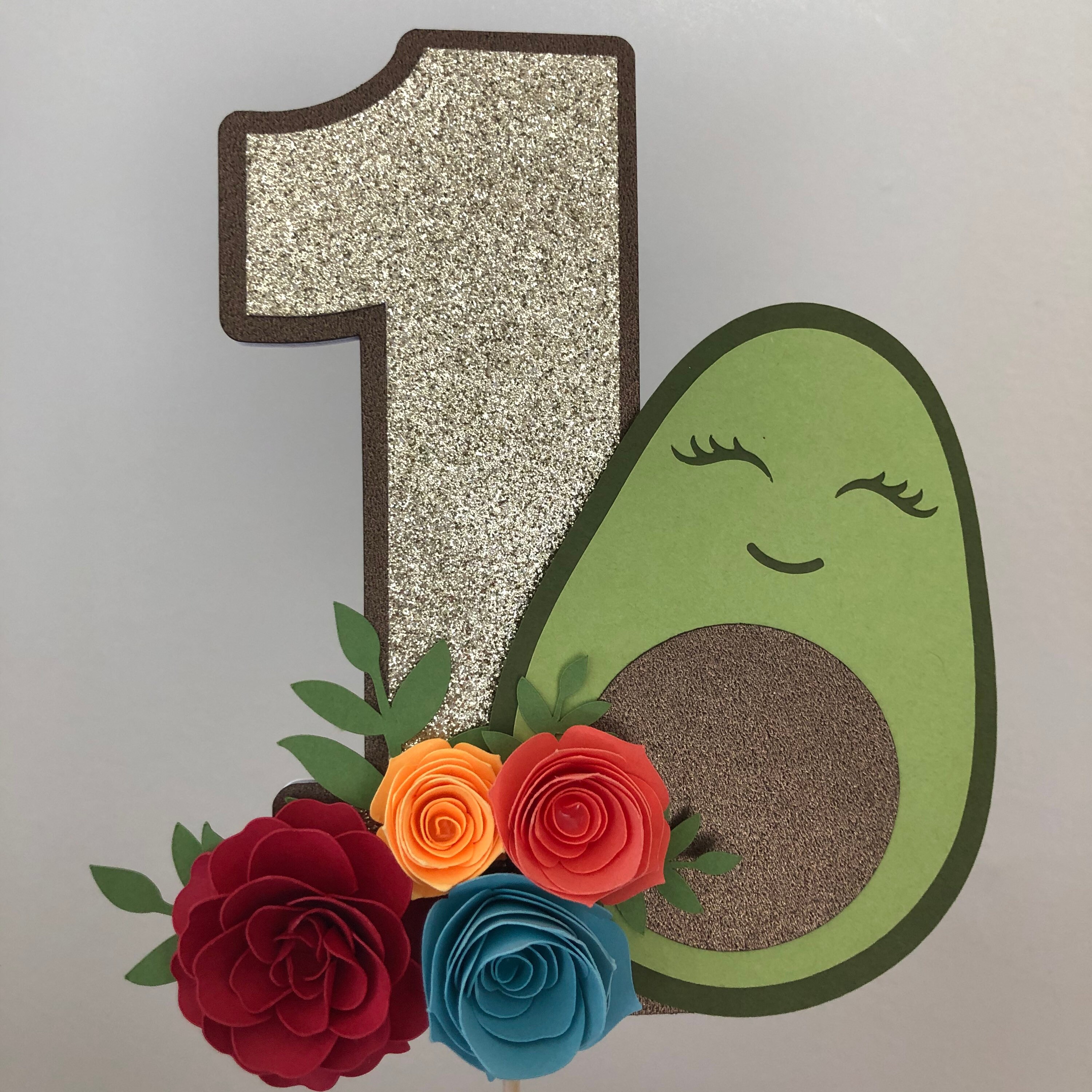Avocado First Birthday Cake Topper - Etsy