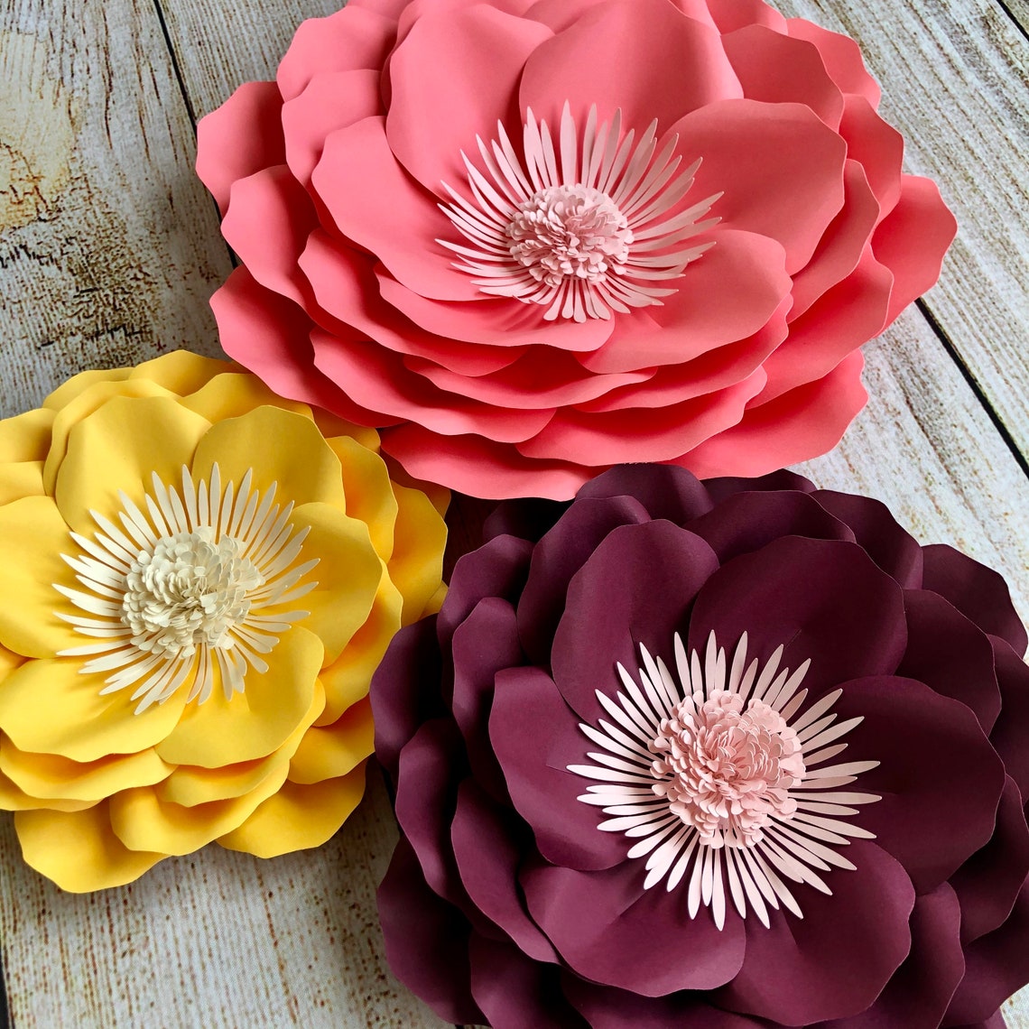 SVG Large Marbella Flower Template Paper Flower SVG Digital - Etsy