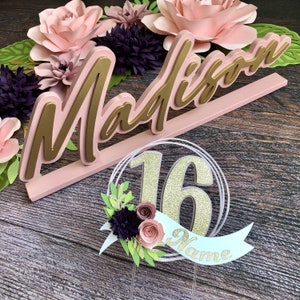 Sweet 16 Candle Ceremony Decoration Set - Sweet Sixteen Flowers Cake ...