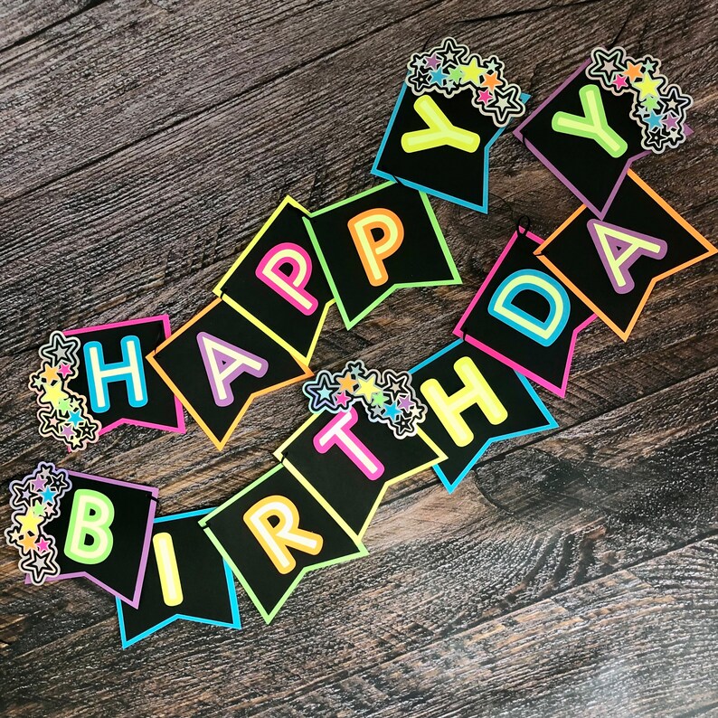 Neon 80's Glow Party Theme Neon Glow in the Dark Party - Etsy