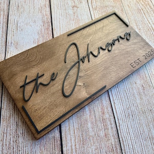Custom Wedding Sign - Wedding Gifts for Couple - Last Name Sign ...