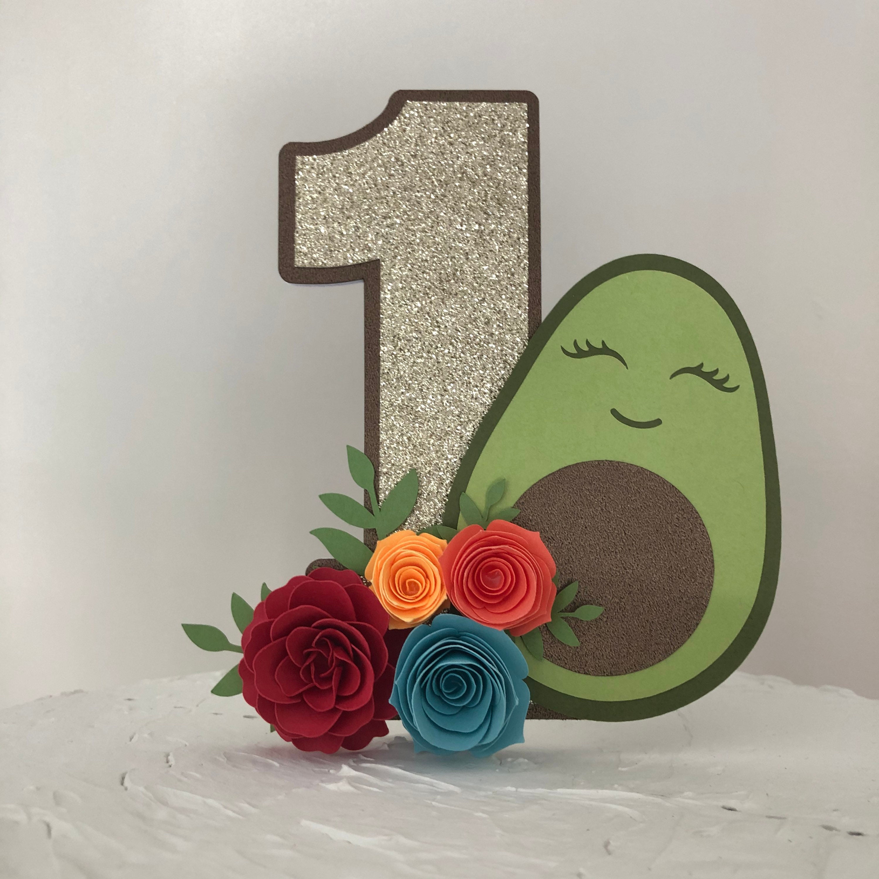 Avocado First Birthday Cake Topper - Etsy