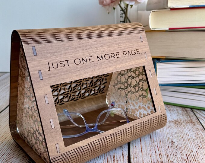 Custom Book Holder Stand, Book Nook Gift for Readers, Nightstand Caddy ...