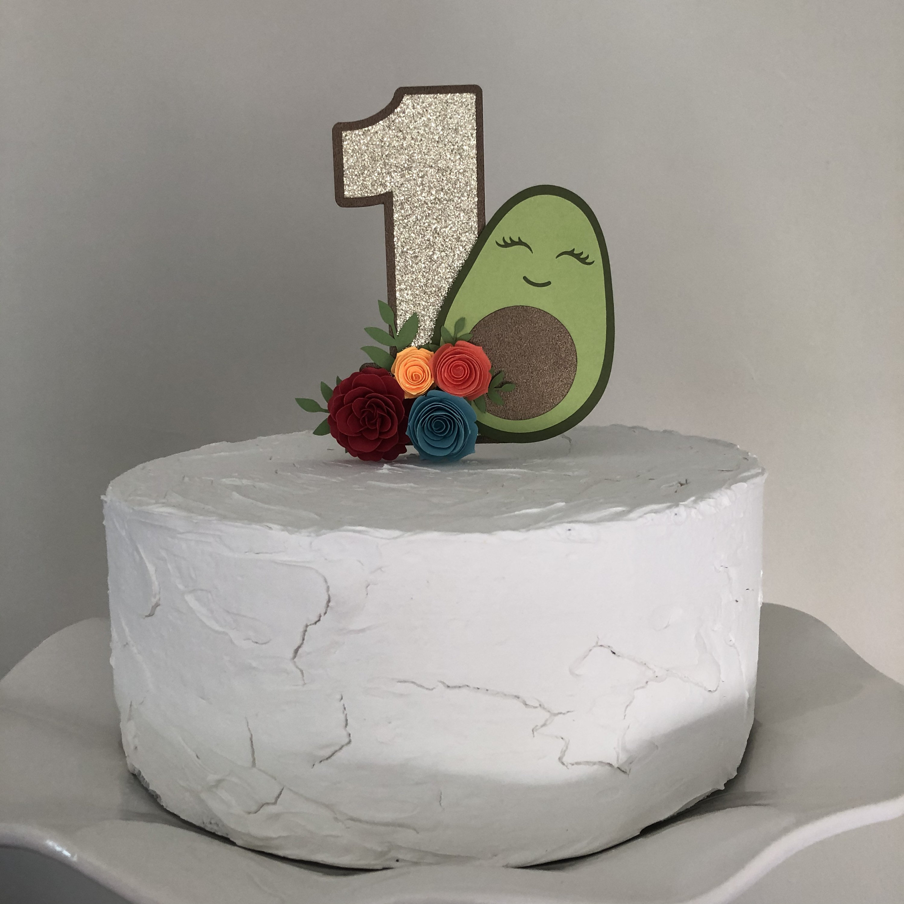 Avocado First Birthday Cake Topper - Etsy