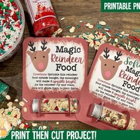 Magic Reindeer Food Poem Label Printable Reindeer Food Bags Christmas ...
